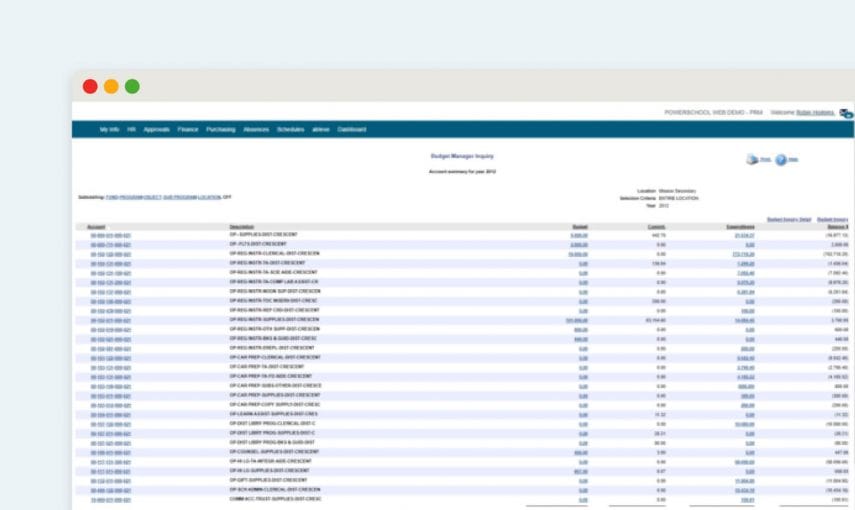 Unified Operations - Payroll/Finance Systems - Atrieve Finance | PowerSchool