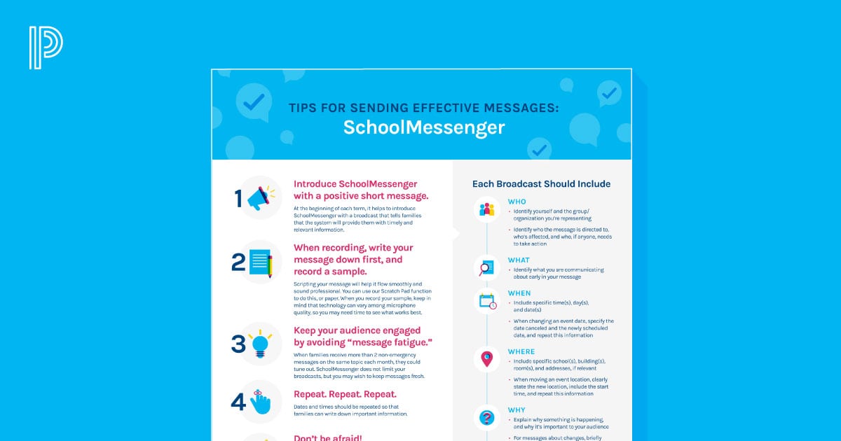 Tips for Sending Effective Messages: SchoolMessenger | PowerSchool
