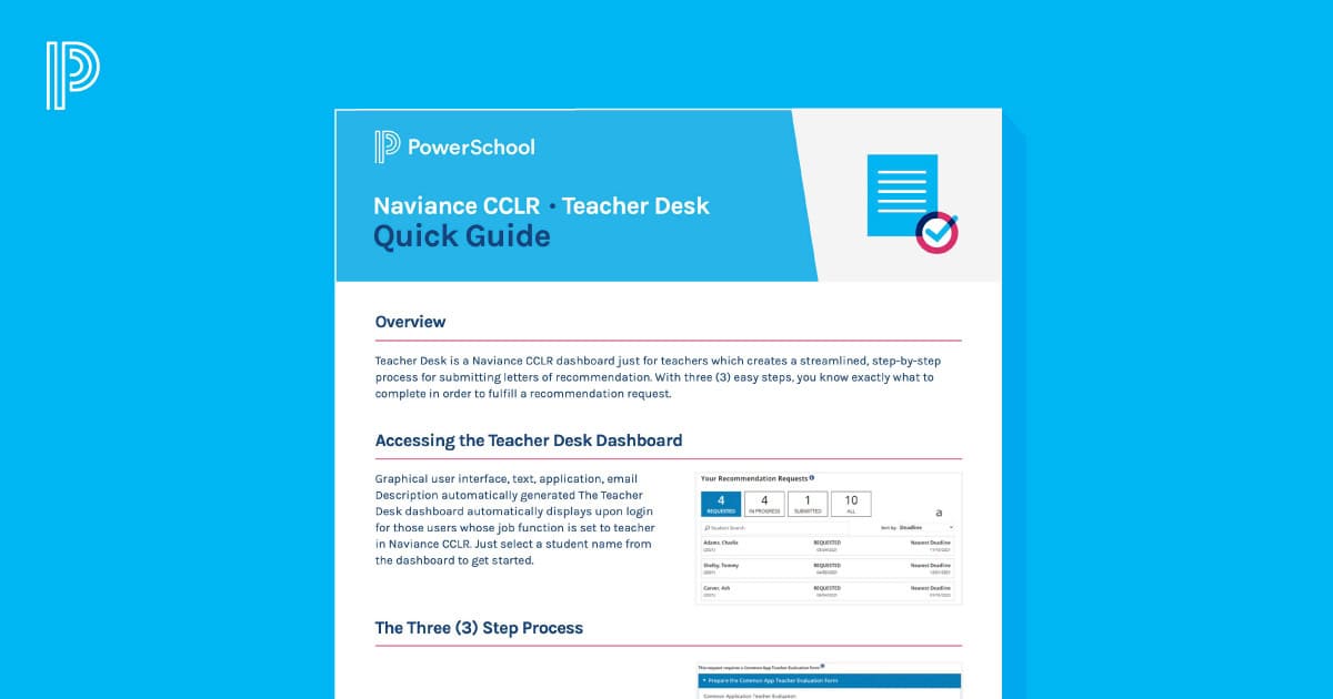 Teacher Desk Quick Guide | PowerSchool