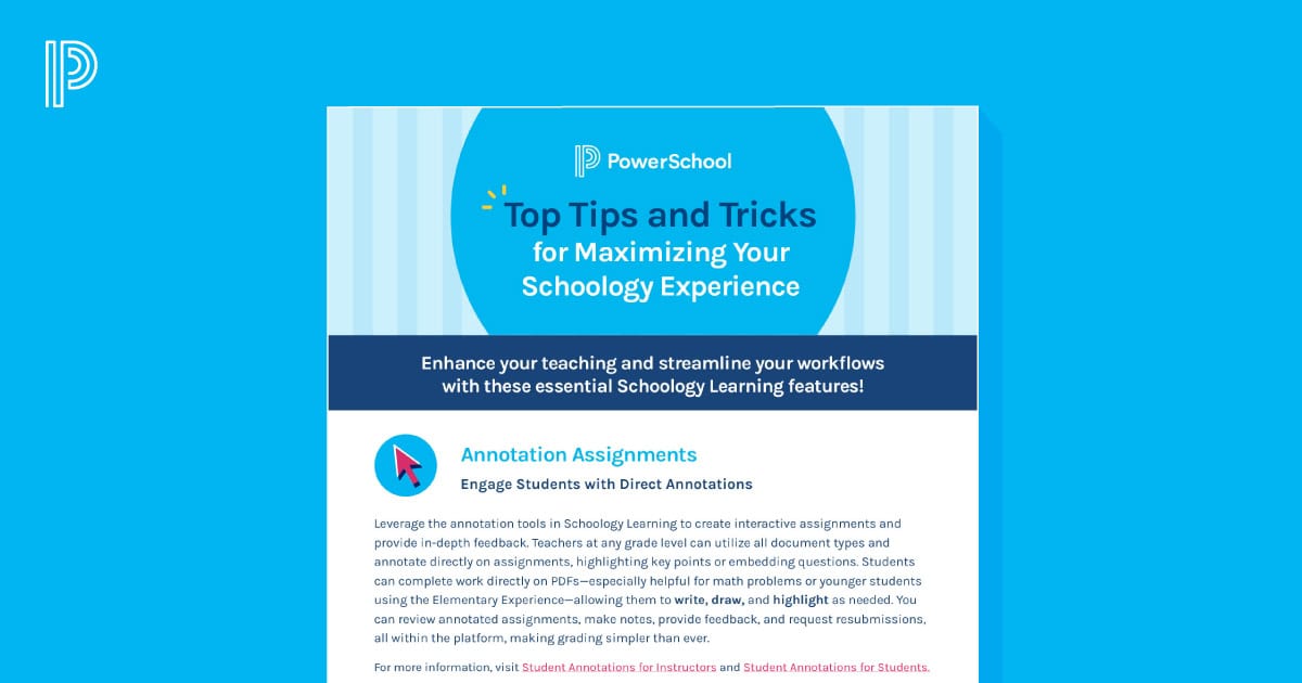 Top Tips and Tricks for Maximizing Your Schoology Experience | PowerSchool